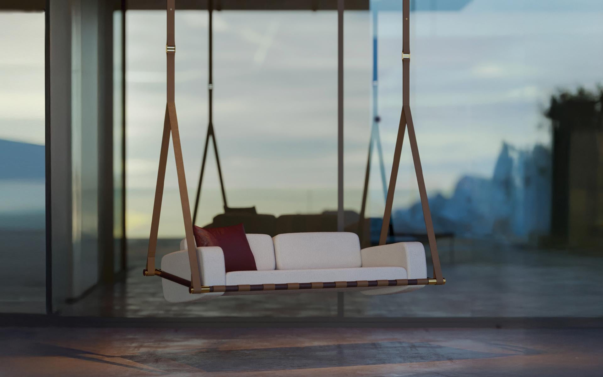 Outdoor Hanging Sofa by Myface with Stainless Steel Frame and Acrylic ...