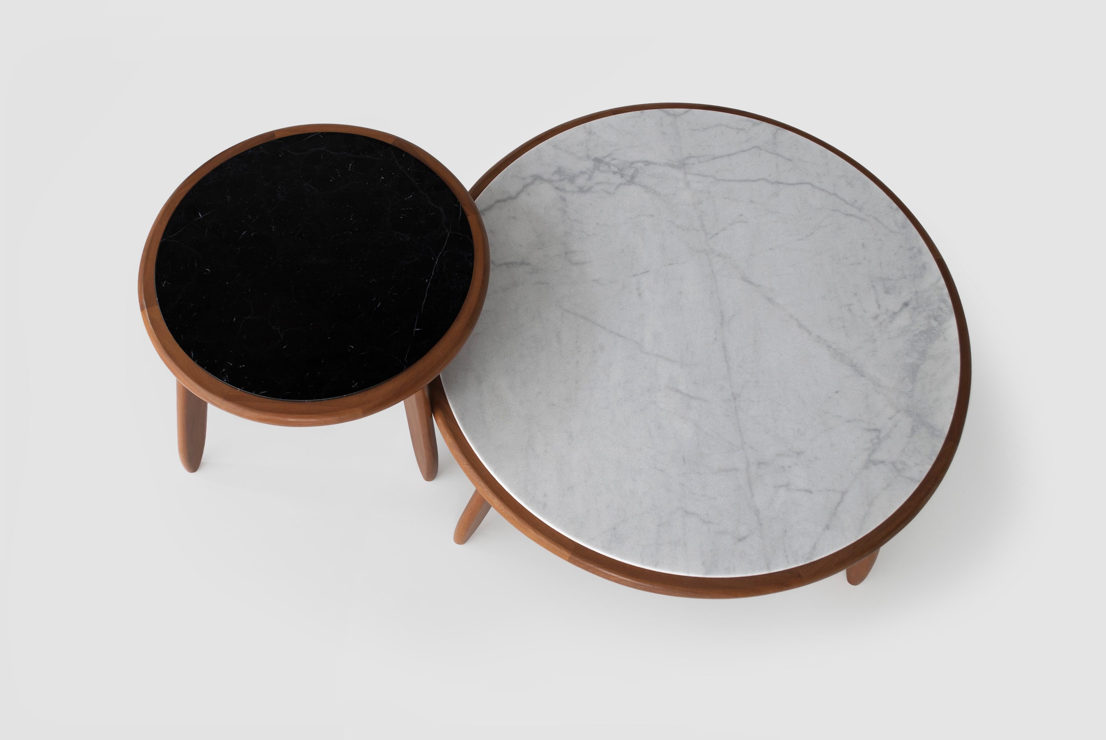 Outdoor / Indoor Coffee Table. Iroko / Beech Wood. Ø 47, 25 in // 120 ...