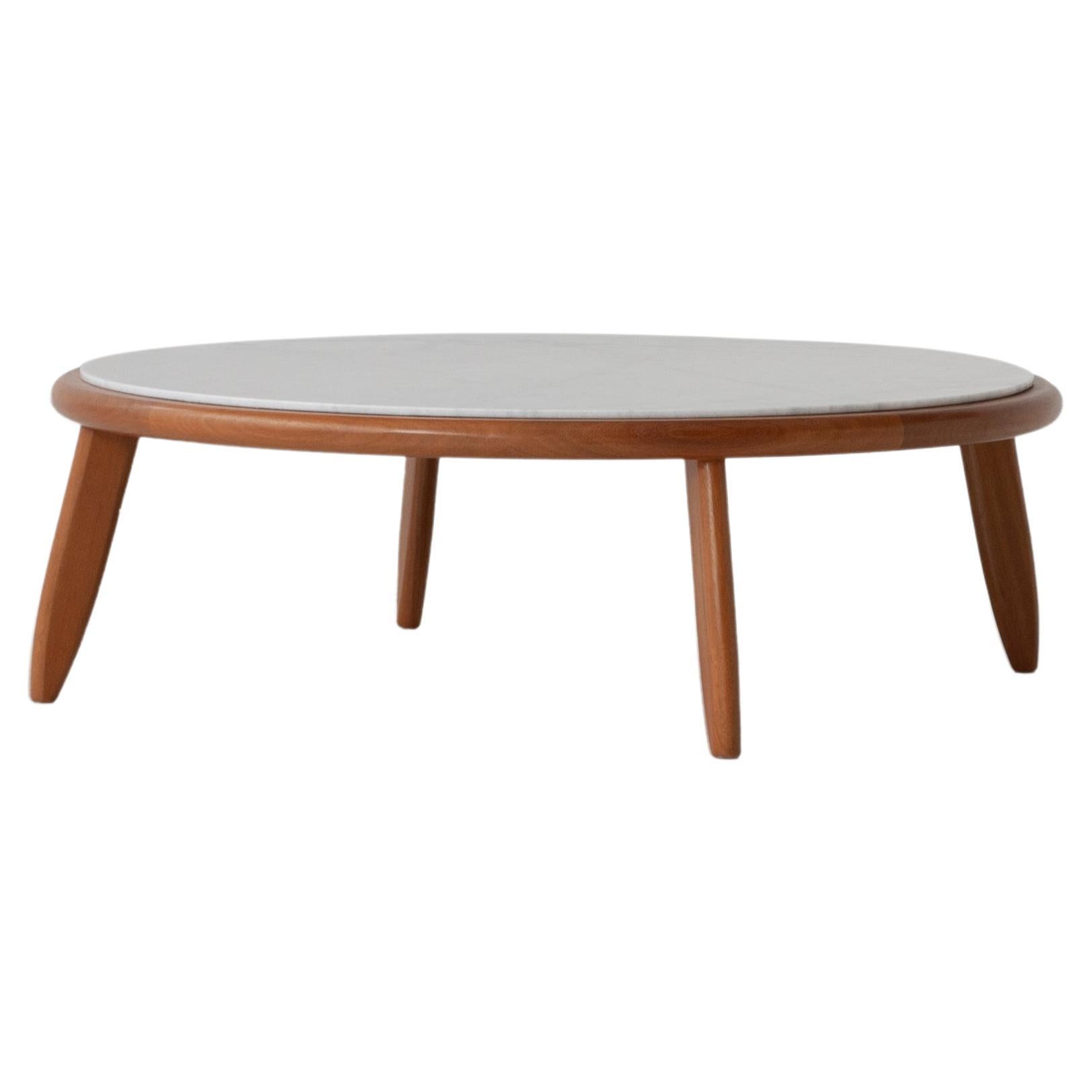 Modern Minimal Indoor Outdoor Round Coffee Center Table in Olive Marron ...