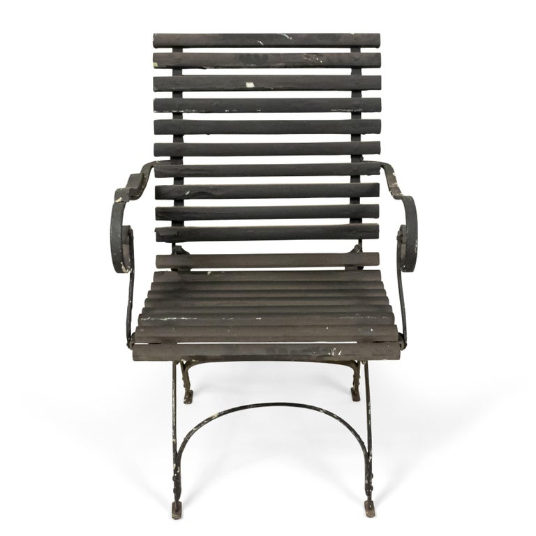 Outdoor Iron Folding Chairs For Sale at 1stDibs