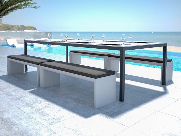 Outdoor Dining Table In Custom Resin Colors For Sale at 1stDibs
