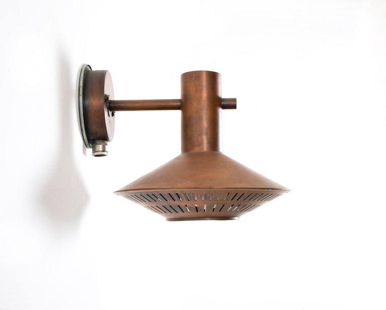 Outdoor Scandinavian Wall Light in Copper by Finn Lunde, Norway, 1970s ...