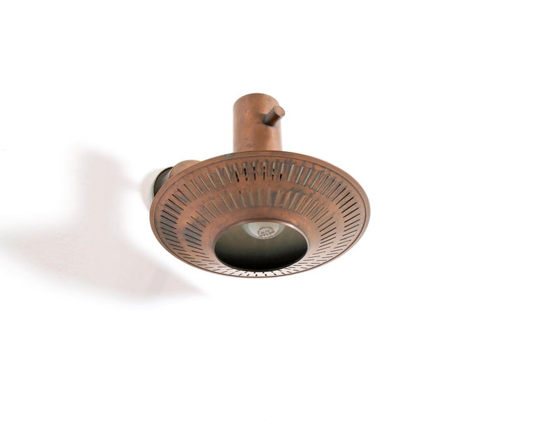 Outdoor Scandinavian Wall Light in Copper by Finn Lunde, Norway, 1970s ...
