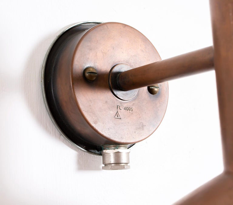 Outdoor Scandinavian Wall Light in Copper by Finn Lunde, Norway, 1970s ...