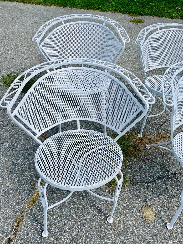 Outdoor Seating Vintage Wrought Iron Patio Chairs For Sale at 1stDibs