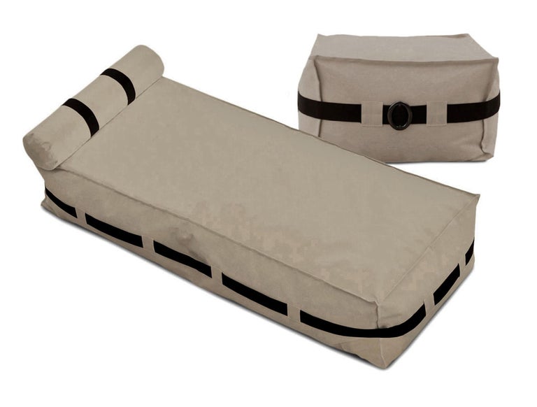 Outdoor Soft Chaise Lounge and Ottoman in Custom Colors For Sale at 1stDibs