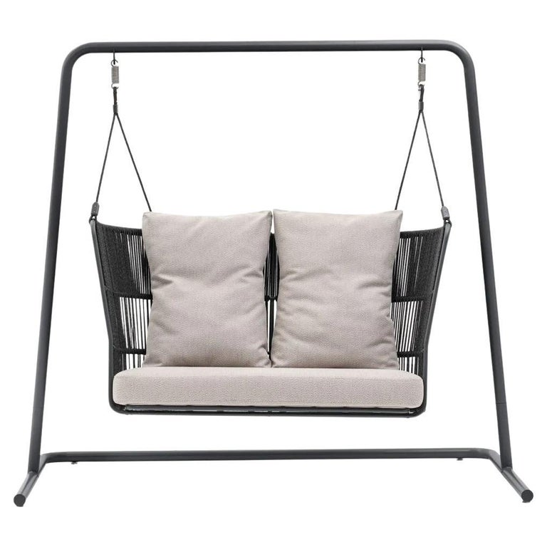 Outdoor Swinging Sofa with Custom Rope and Fabric Colors For Sale at ...