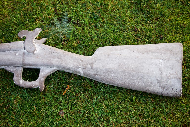 Oversize Wooden Double Barrel Shotgun Shop Sign at 1stDibs