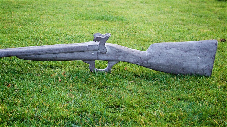 Oversize Wooden Double Barrel Shotgun Shop Sign at 1stDibs