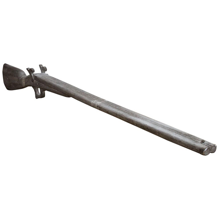 Oversize Wooden Double Barrel Shotgun Shop Sign at 1stDibs