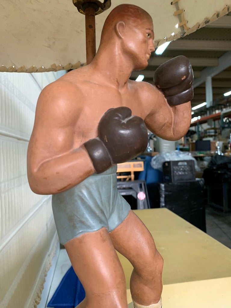 Outstanding Antique Boxer Table Lamp at 1stDibs | boxer lamp, boxing lamp