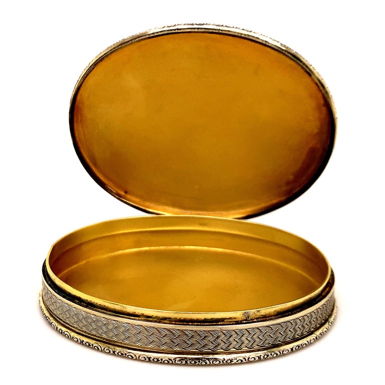 Antique Enamel Sterling Hinged Box For Sale at 1stDibs