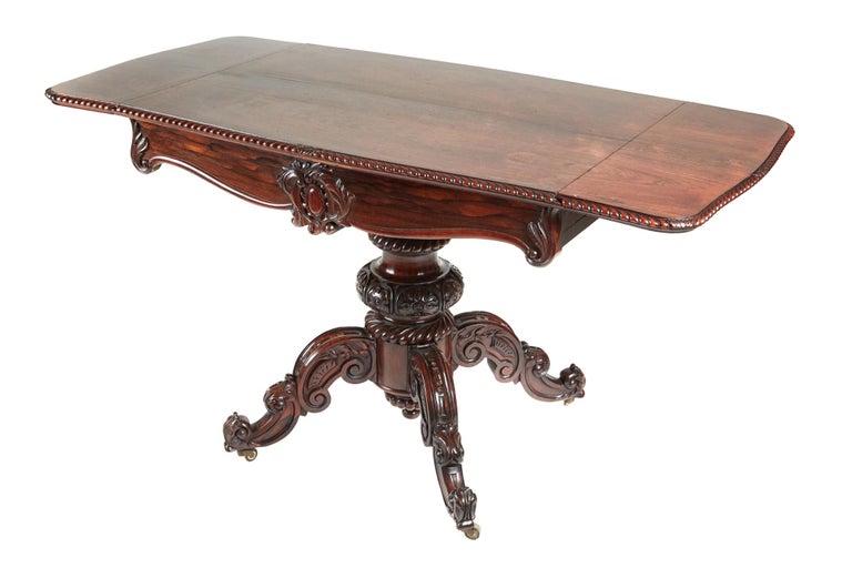Outstanding Antique Victorian Carved Rosewood Sofa Table For Sale at ...