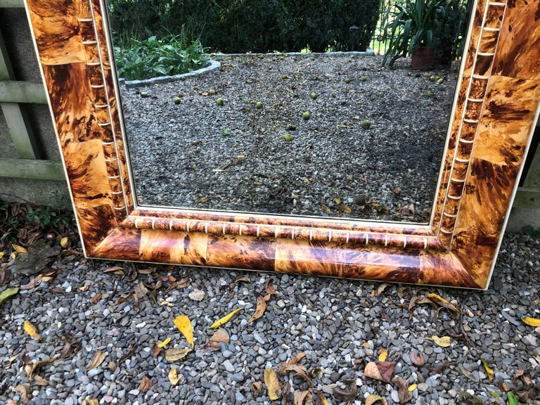 Outstanding Custom Faux Painted Tortoise Shell Mirror at 1stDibs