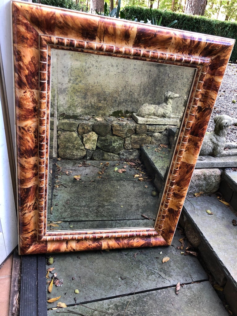 Outstanding Custom Faux Painted Tortoise Shell Mirror at 1stDibs