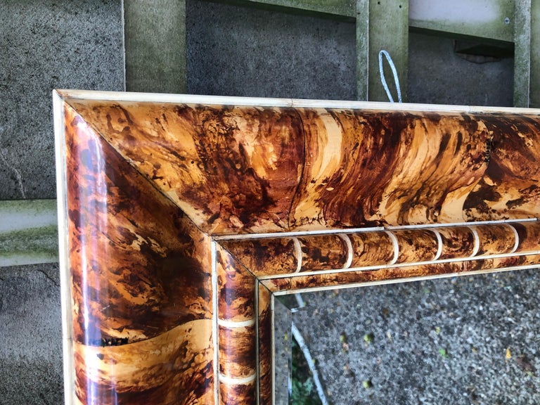 Outstanding Custom Faux Painted Tortoise Shell Mirror at 1stDibs