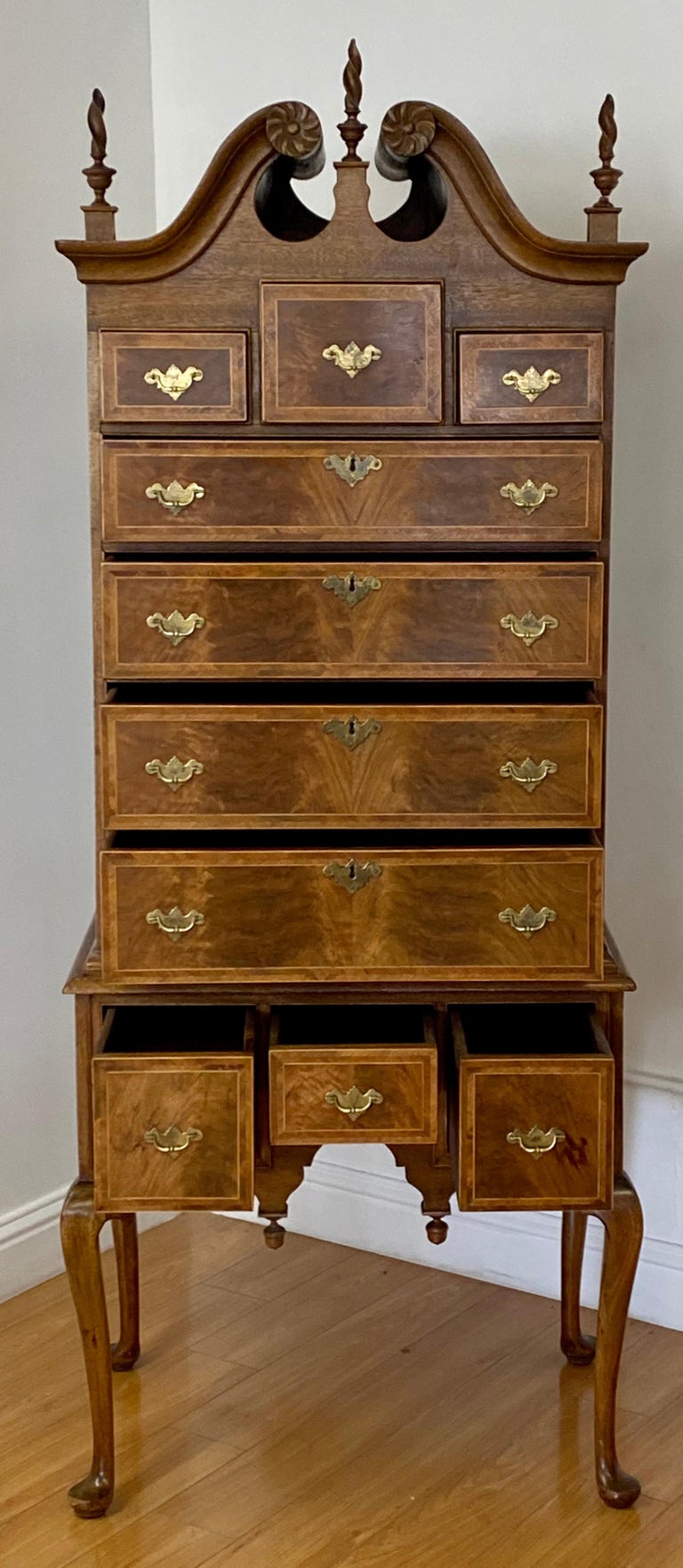 Outstanding English Mahogany Chippendale Style Highboy, C.1900 For Sale ...