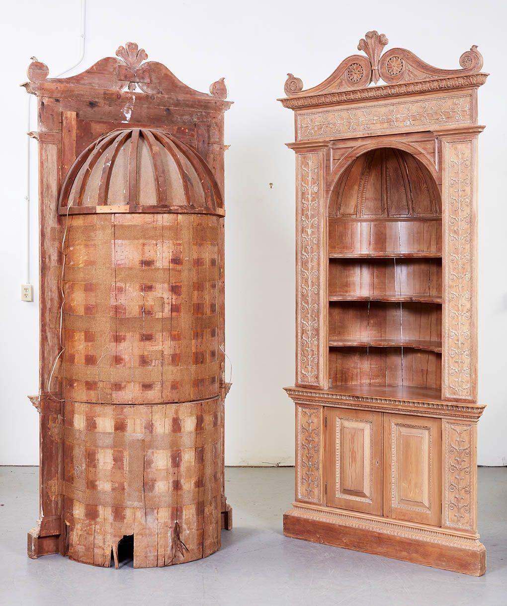Outstanding Pair of Adam Corner Cupboards For Sale at 1stDibs