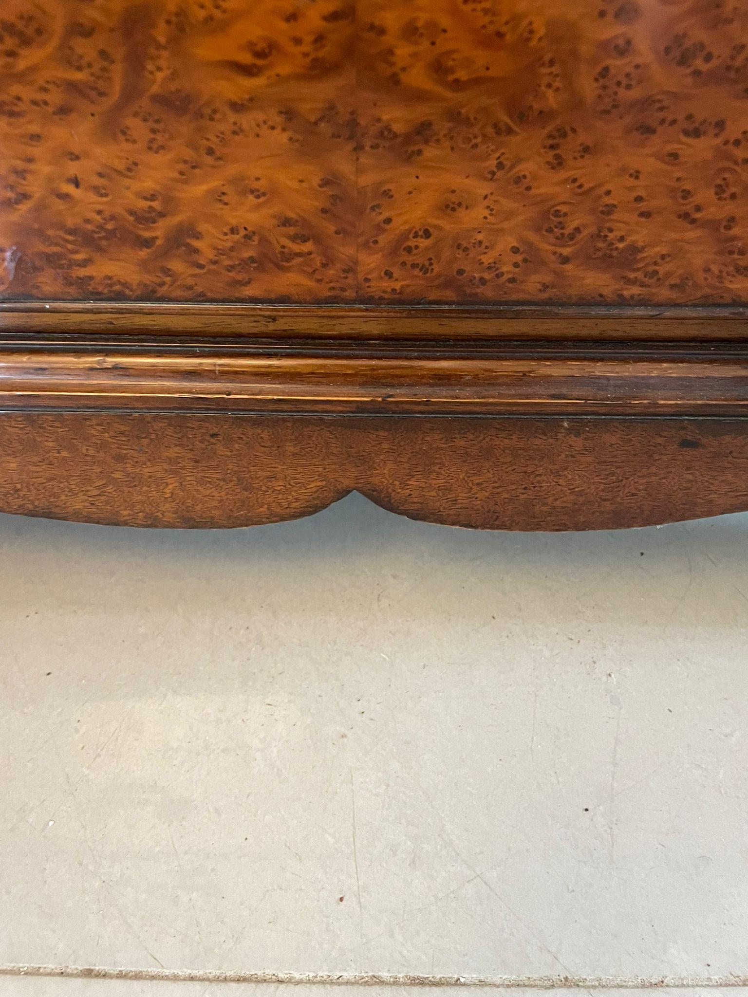 Outstanding Quality Antique Burr Yew Wood and Mahogany Display Cabinet ...