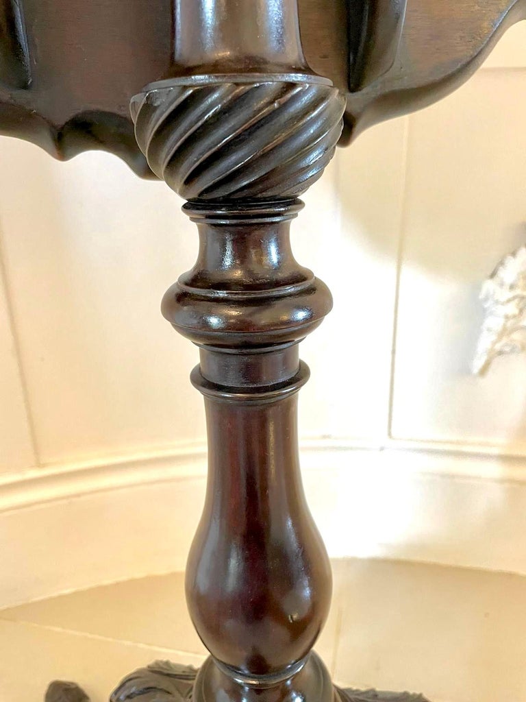 Outstanding Quality Antique Edwardian Carved Mahogany Lamp Table For ...