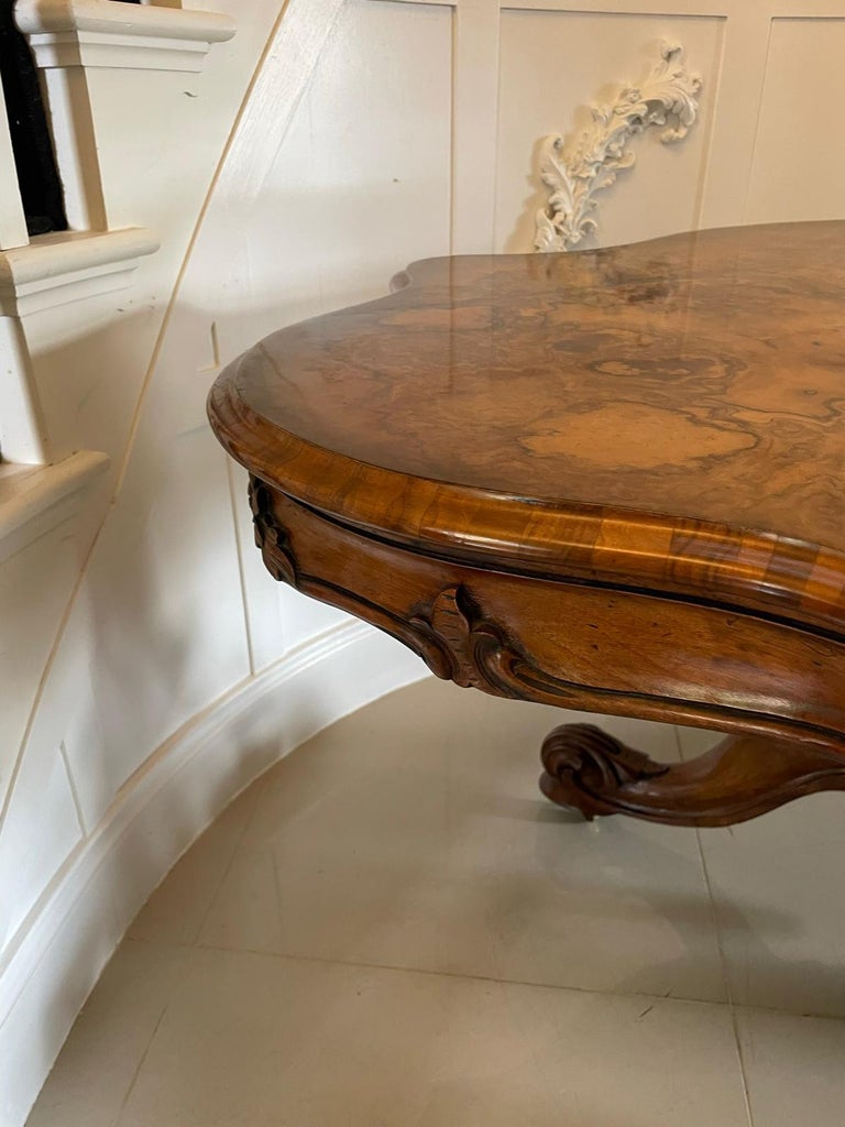 Outstanding Quality Antique Victorian Large Carved Burr Walnut Centre ...