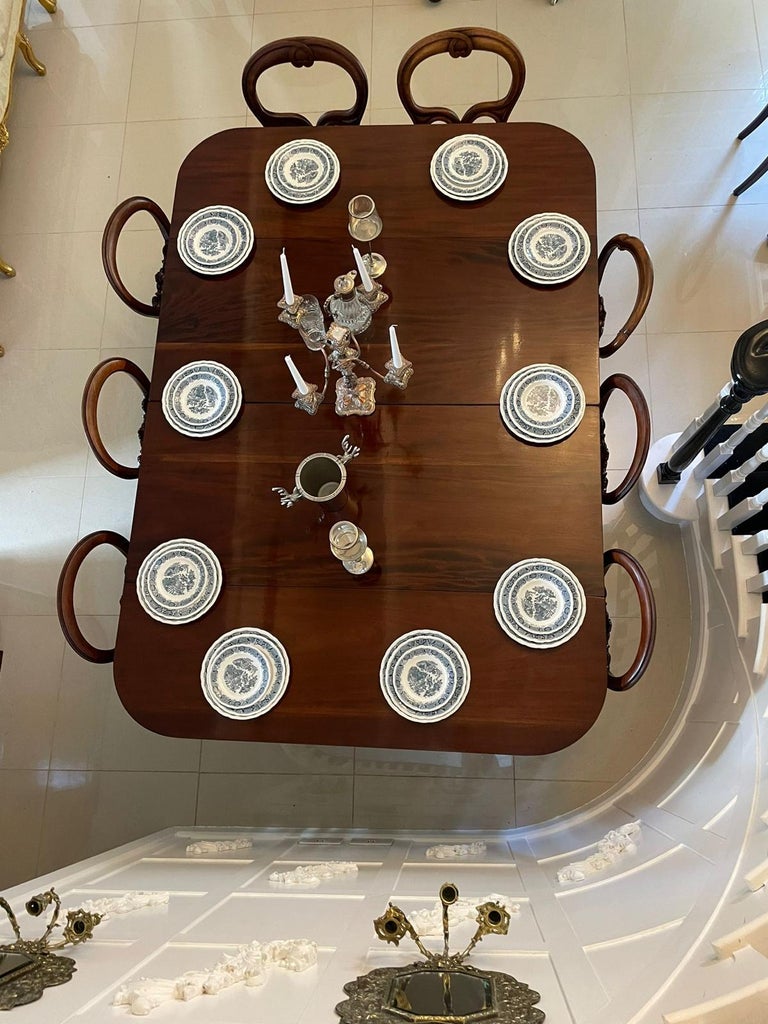 Outstanding Quality Antique Victorian Mahogany Metamorphic Dining Table ...