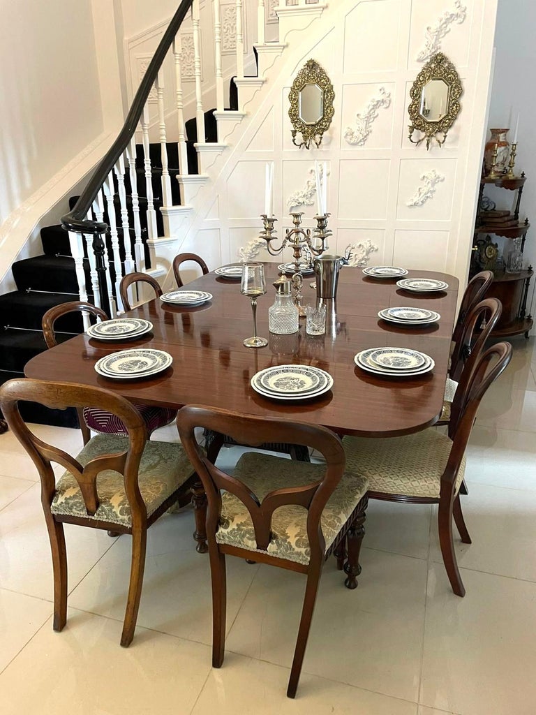 Outstanding Quality Antique Victorian Mahogany Metamorphic Dining Table ...