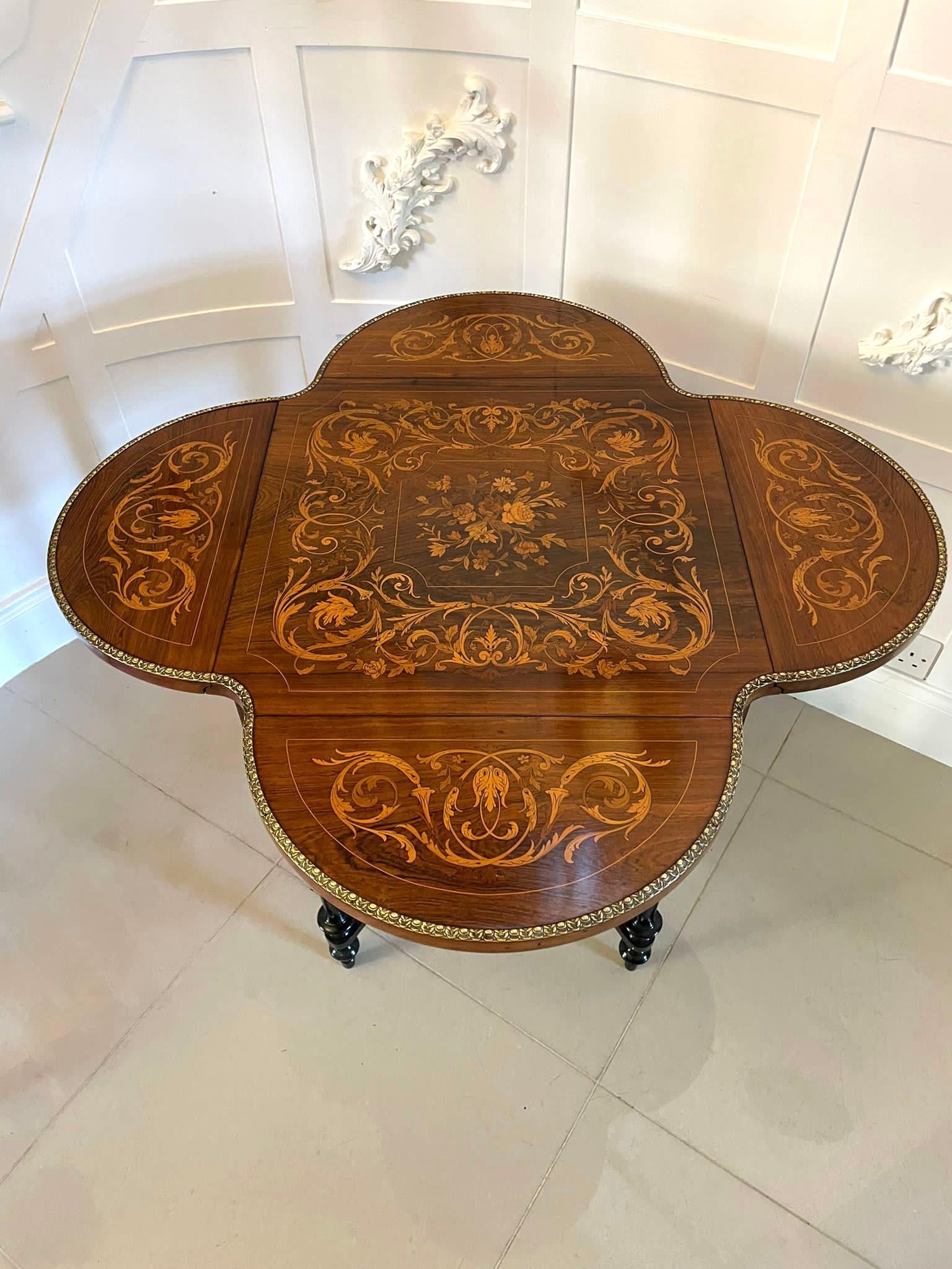 Outstanding Quality Antique Victorian Walnut Marquetry Inlaid Centre ...