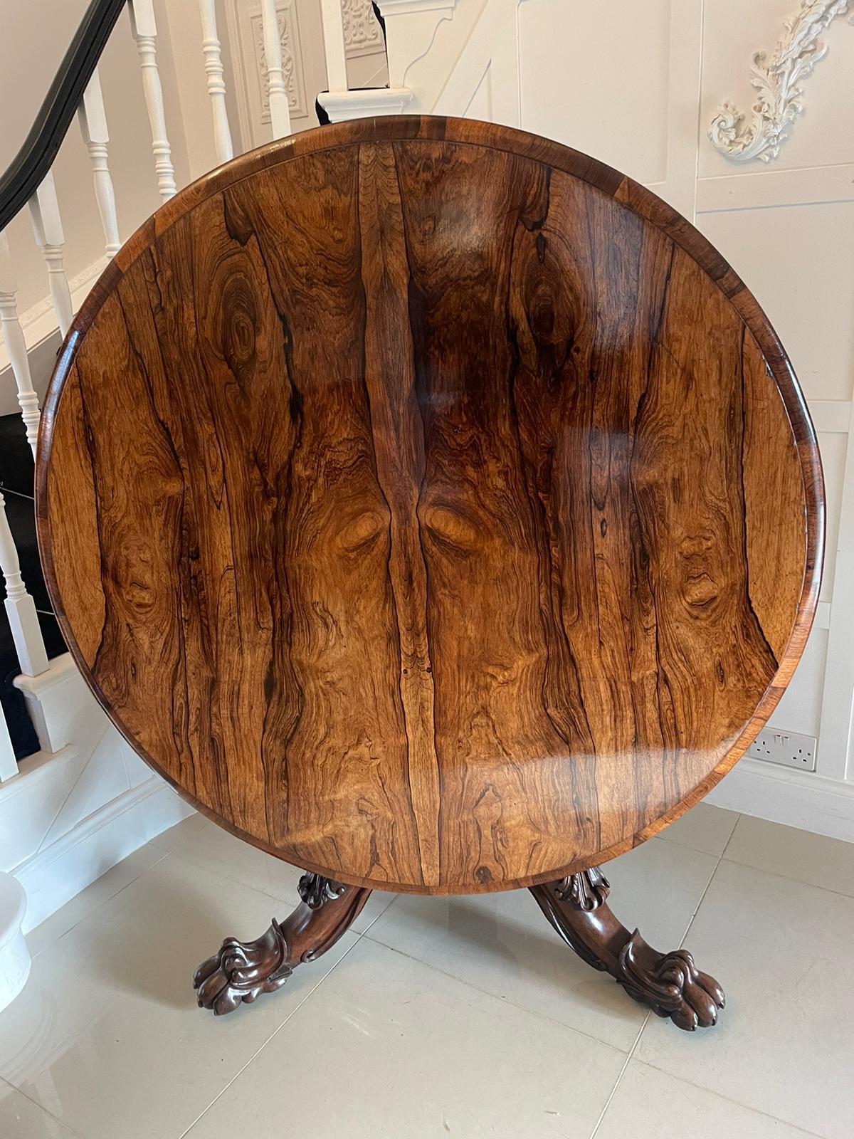 Outstanding Quality Impressive Antique Victorian Circular Rosewood ...