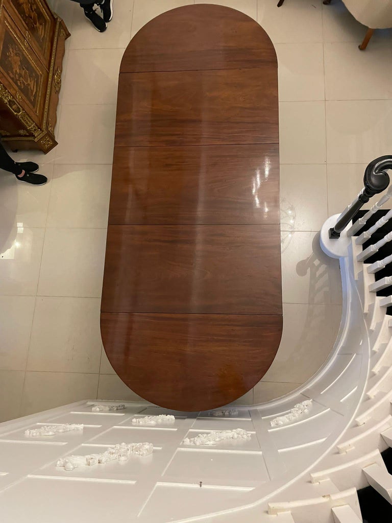 Outstanding Quality Large Antique Figured Mahogany Metamorphic Dining ...