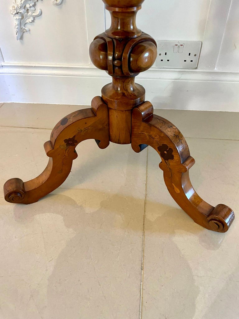 Outstanding Quality Large Antique Victorian Walnut Marquetry Inlaid ...