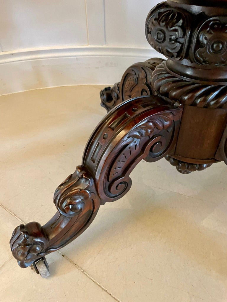 Outstanding Quality Victorian Carved Rosewood Sofa Table For Sale at ...