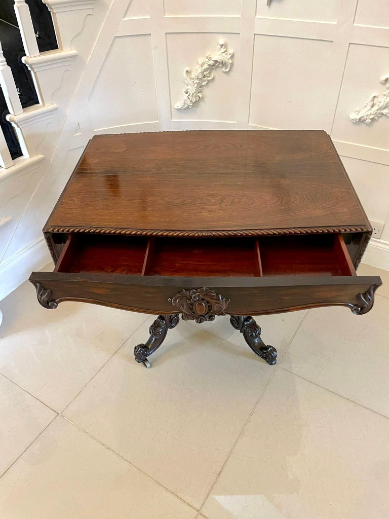 Outstanding Quality Victorian Carved Rosewood Sofa Table For Sale at ...