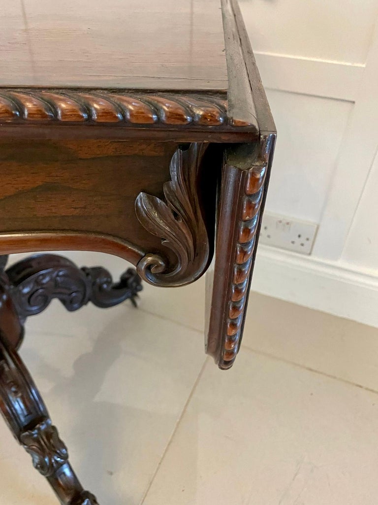Outstanding Quality Victorian Carved Rosewood Sofa Table For Sale at ...