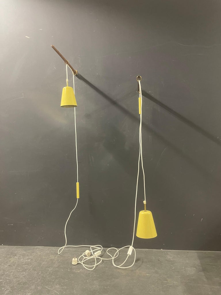 outstanding rare counterweight dornstab wall lamp For Sale at 1stDibs