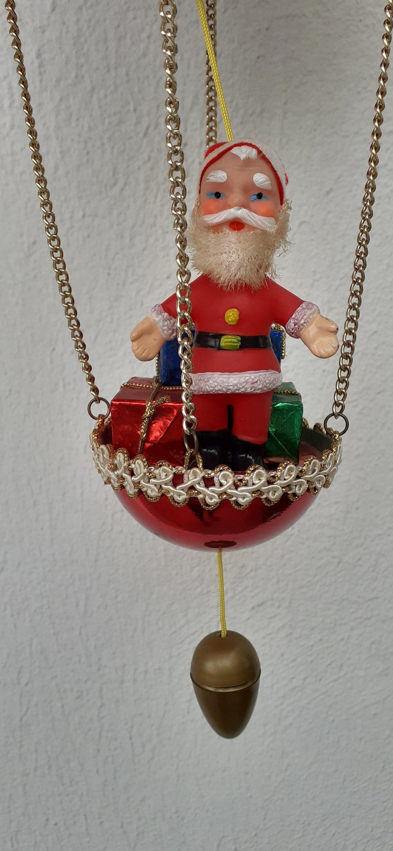 Outstanding Santa Claus Hot Air Balloon Music Box Rotating Christmas ...