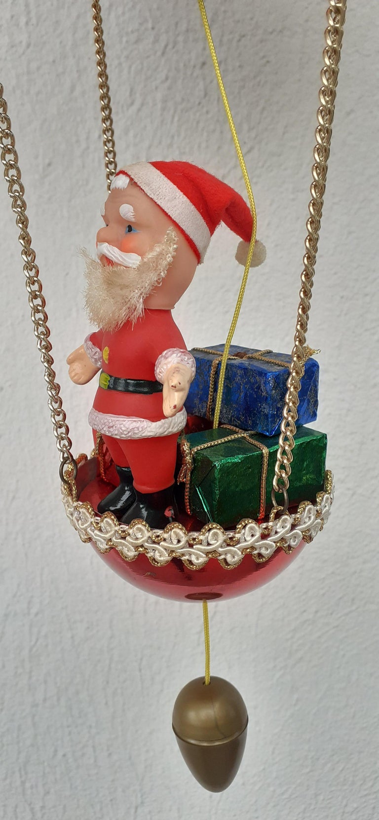 Outstanding Santa Claus Hot Air Balloon Music Box Rotating Christmas ...