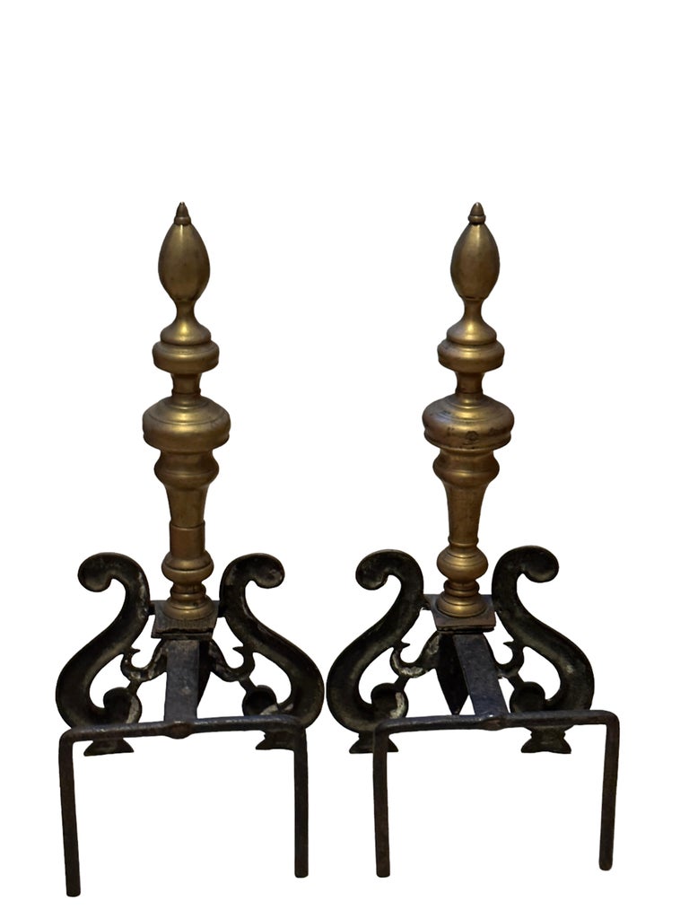 Outstanding Set of French Andirons, Antique 1900s For Sale at 1stDibs