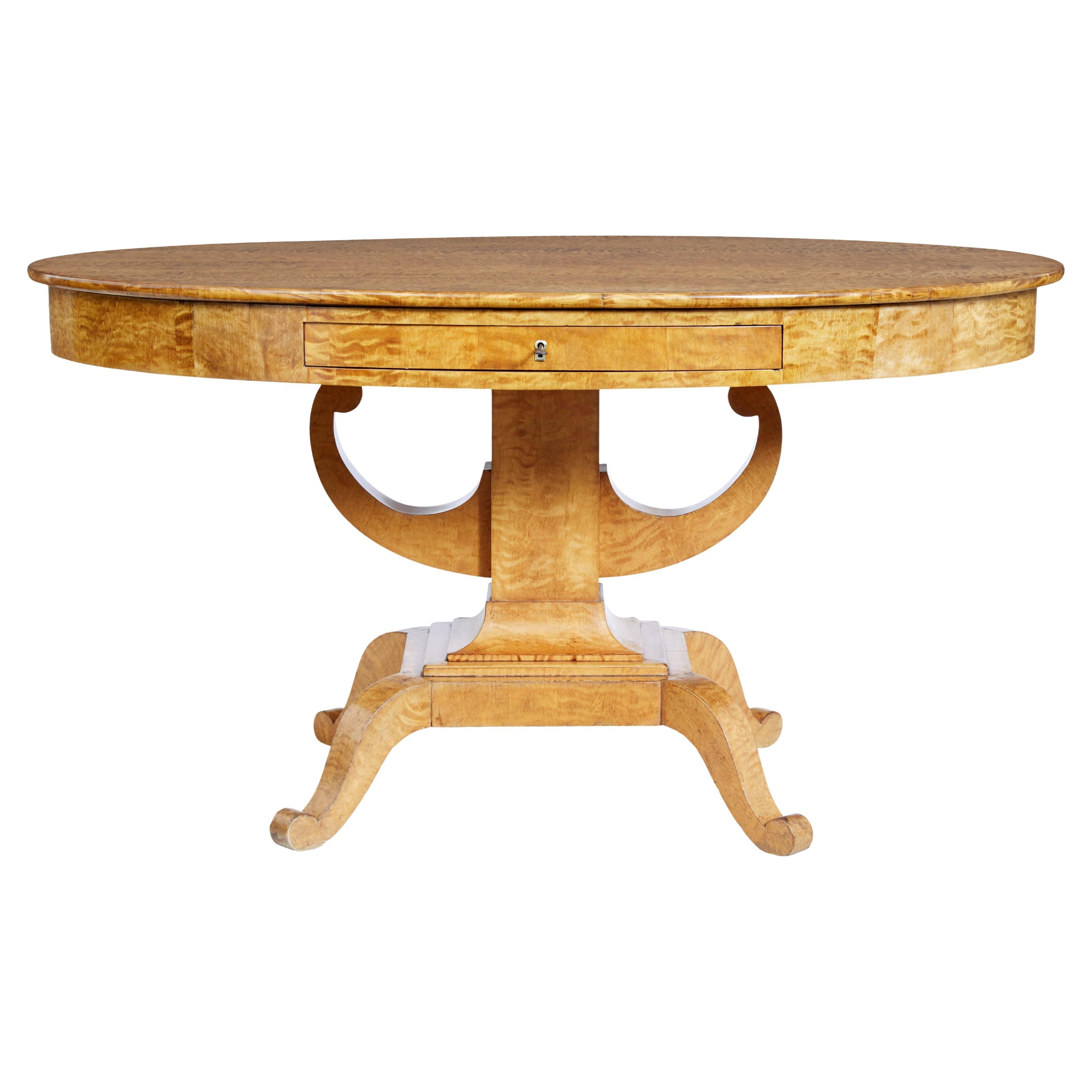Elm Scandinavian 19th Century Oval Center Table For Sale at 1stDibs
