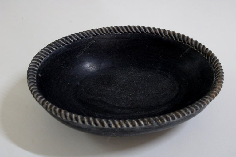 Oval Rope Bowl in Black Marble Handcrafted in India by Stephanie ...