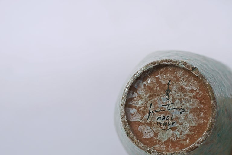 Oval ceramic vase by Marcello Fantoni For Sale at 1stDibs