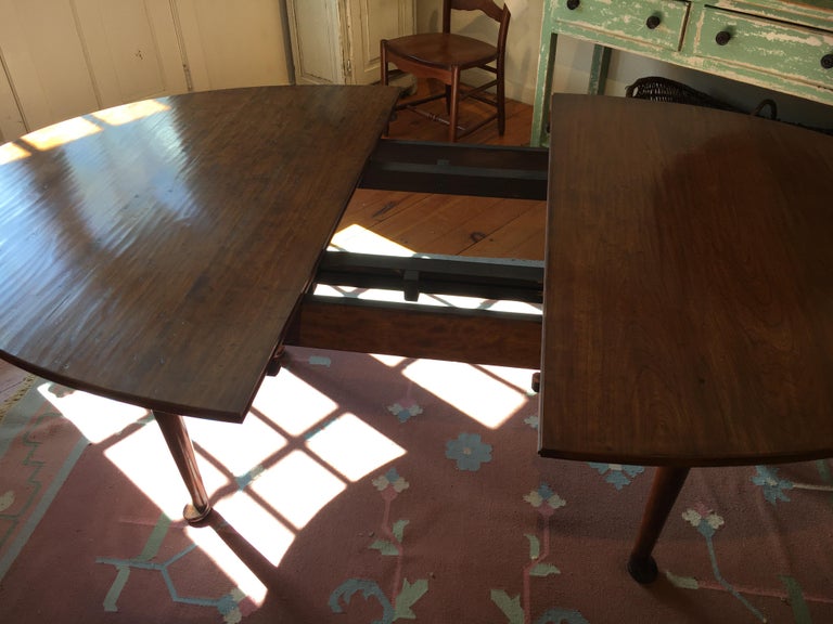 Oval Cherry Reproduction Table with 1 Leaf For Sale at 1stDibs