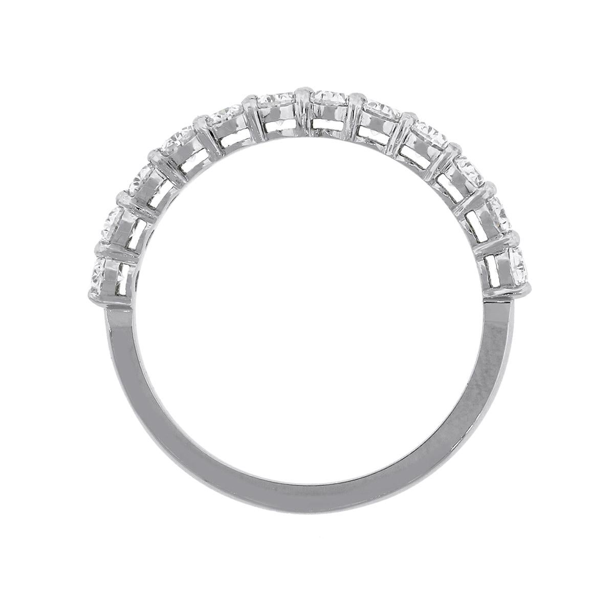 Oval Cut Diamond Halfway Wedding Band For Sale at 1stDibs