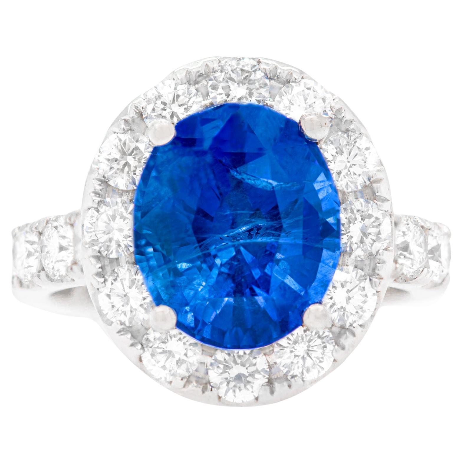 Peacock Sapphire Ring, 5.21 Carats at 1stDibs