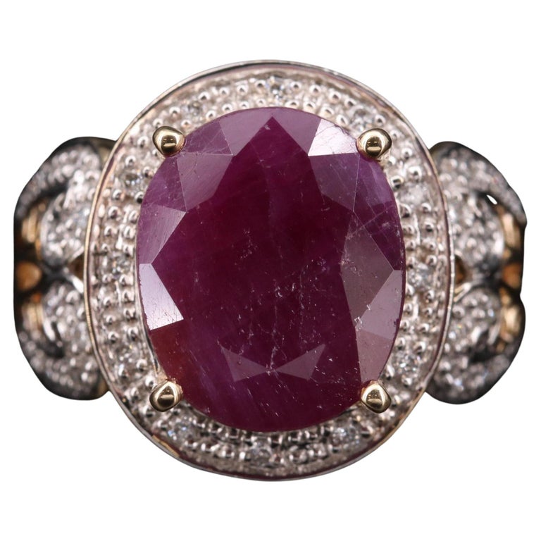 Customizable Oval Cut Halo Ruby Engagement Ring, Ruby Wedding Ring, 18K ...