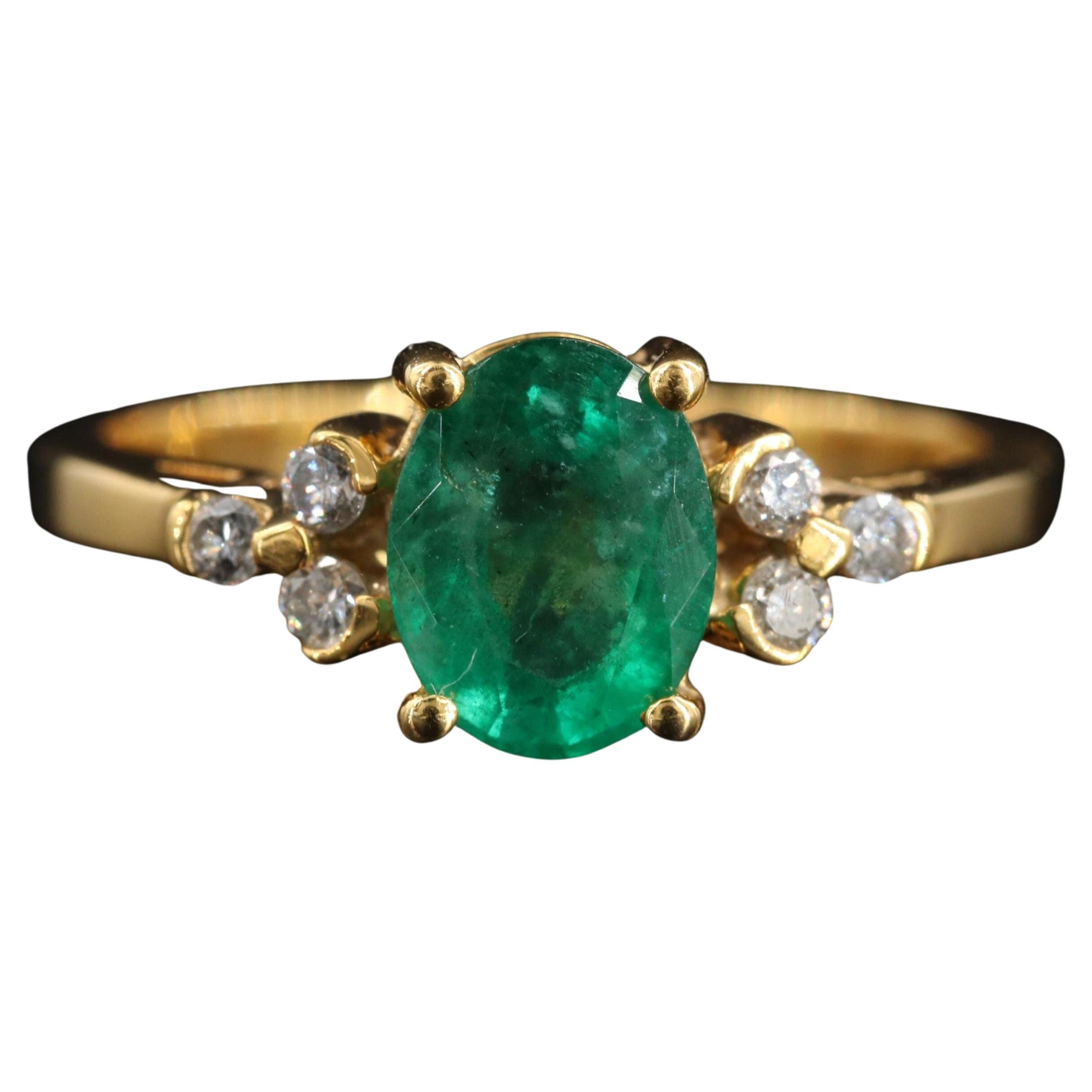 Customizable Oval Cut Emerald Diamonds Engagement Ring Bridal Diamond