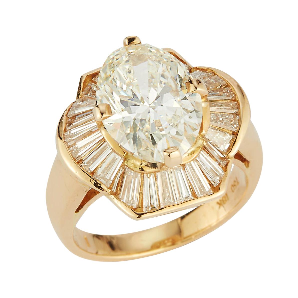 Oval Amethyst Diamond Cocktail Ring at 1stDibs