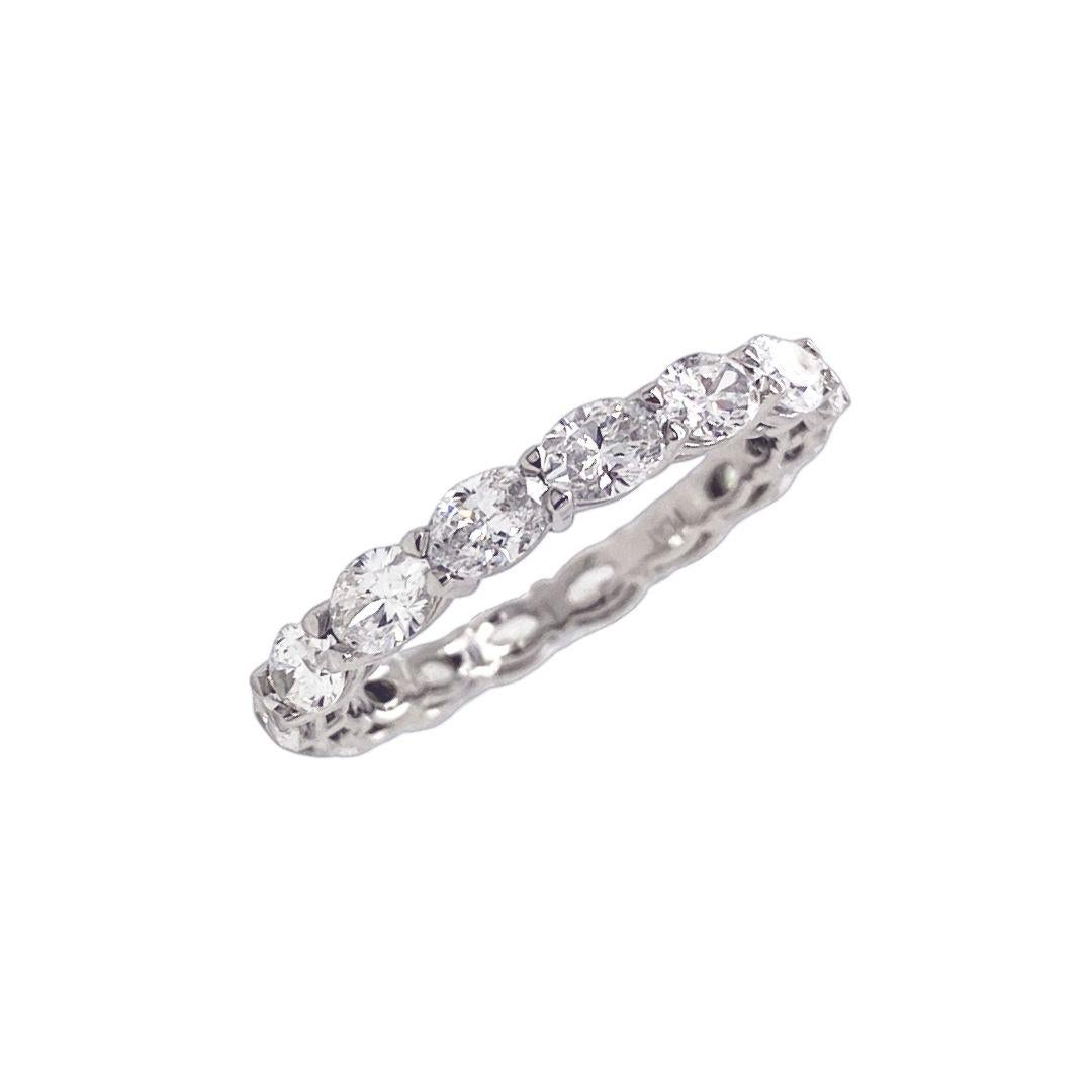 Oval Shaped Diamond Eternity Band at 1stDibs