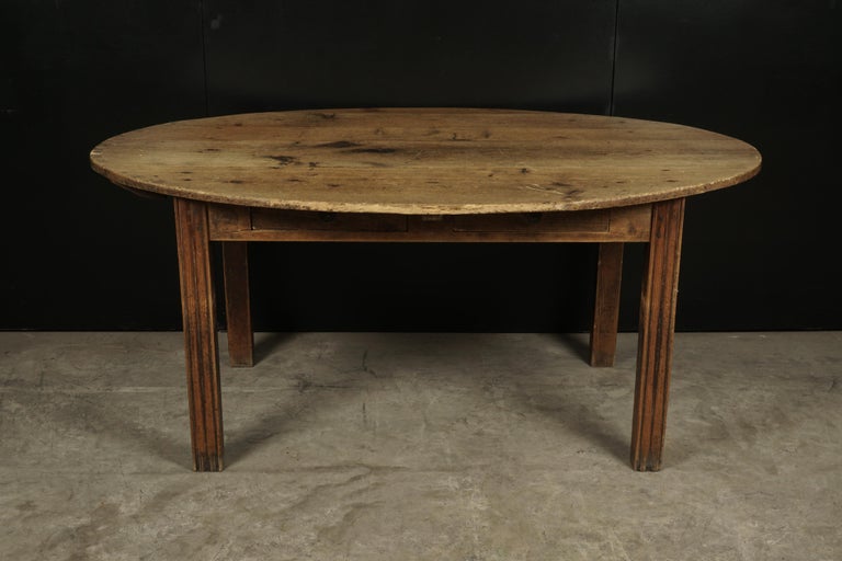 Oval Farm Table from France, circa 1920 at 1stDibs
