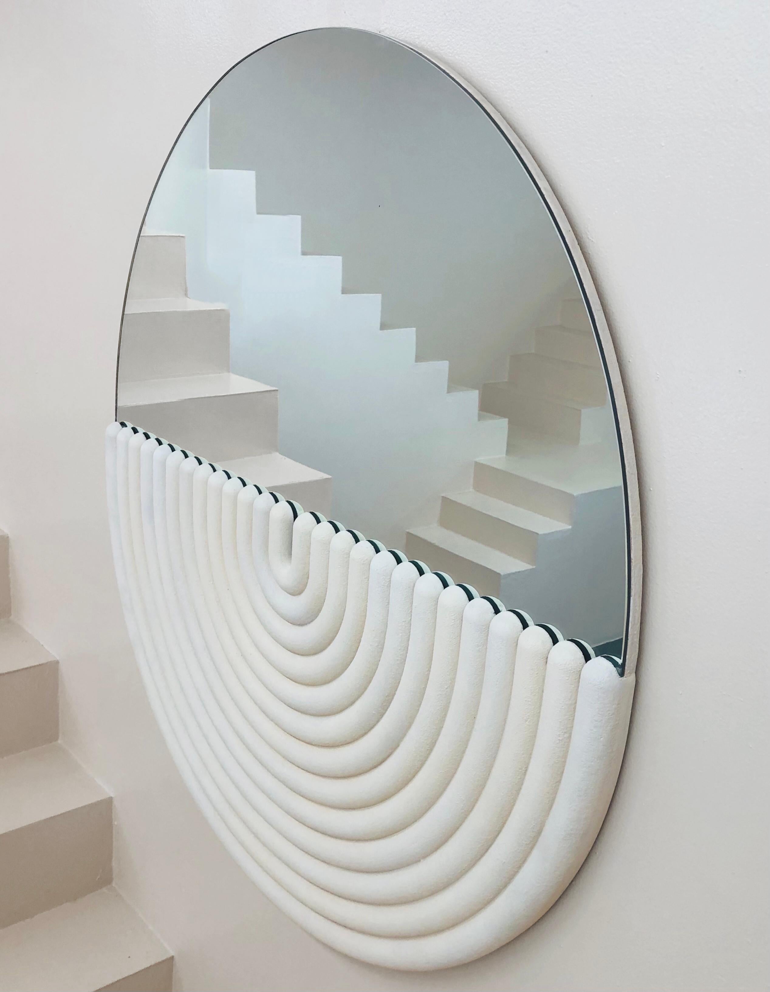 Oval Fluted Arch Mirror For Sale at 1stDibs